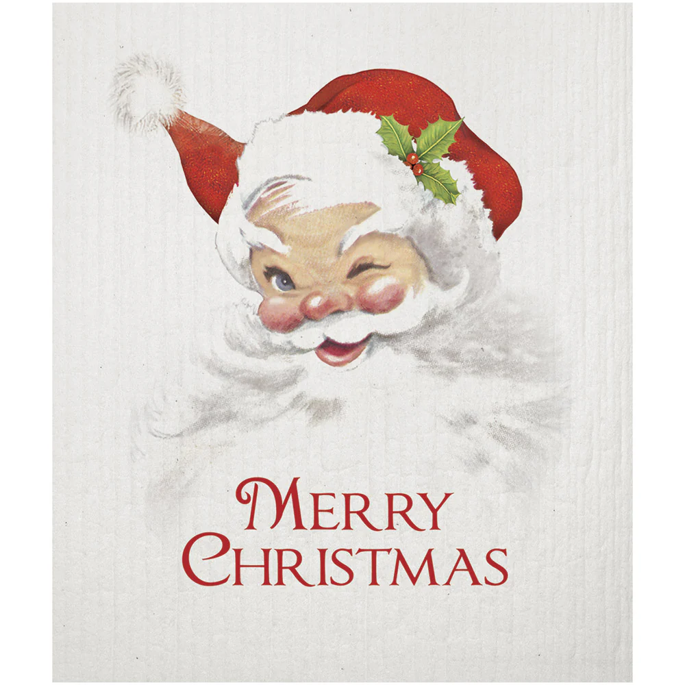Santa Winking Sponge Cloth – Misto Lino