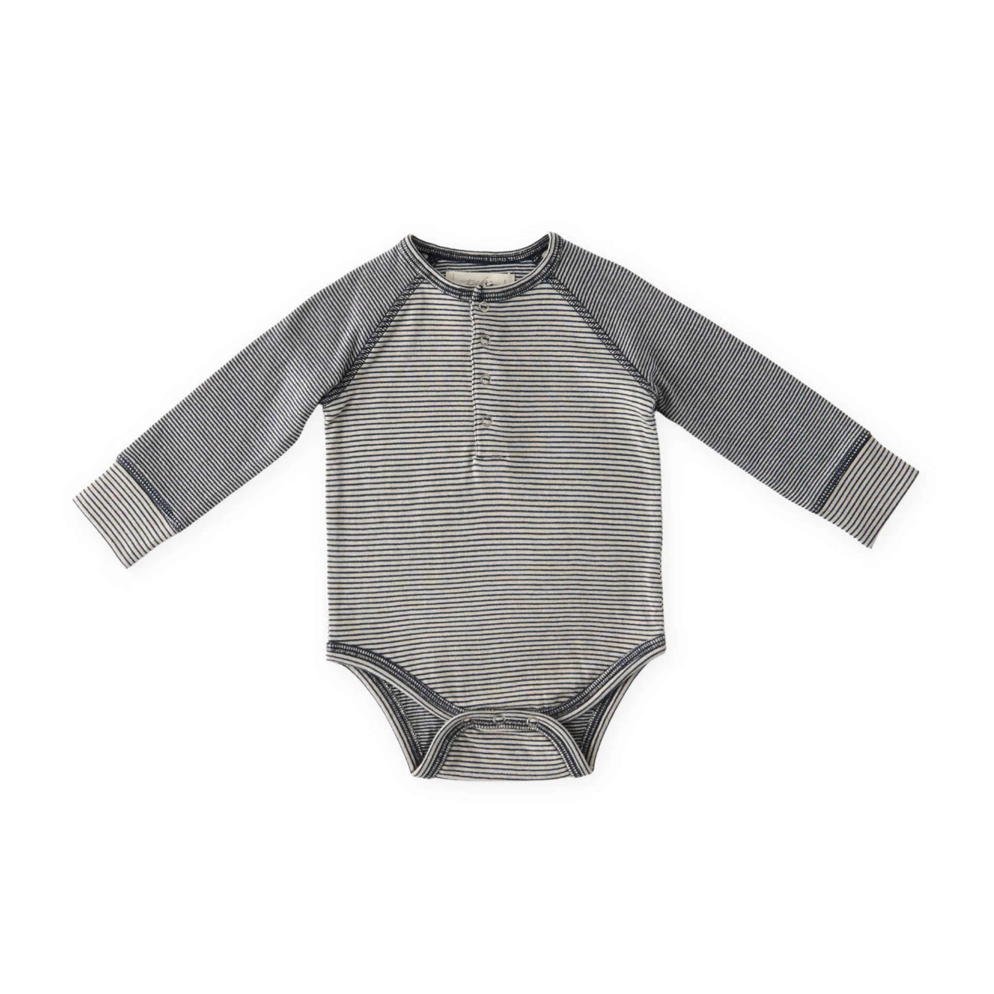 Sailor Stripe Raglan One Piece In Ink By PEHR – Misto Lino